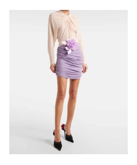 Magda Butrym Colorblock Ruched Open-back Minidress