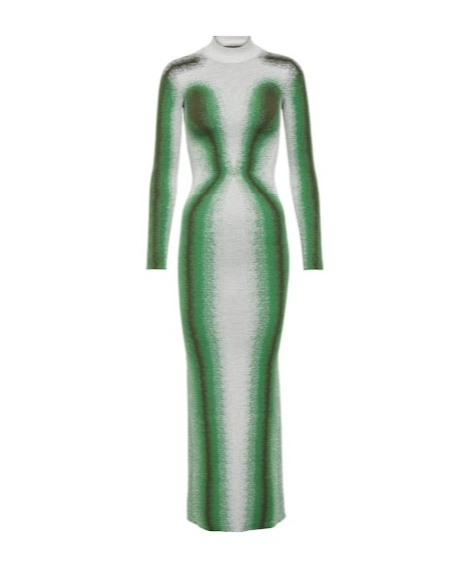 Y/project Printed Knit Maxi Dress - Green