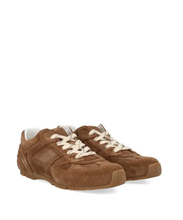 ALOHAS Suede Round Head Front Tie Sneakers