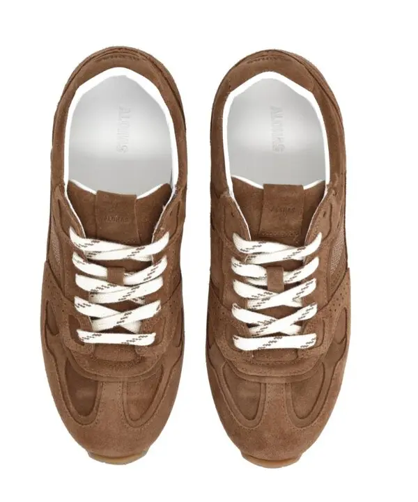 ALOHAS Suede Round Head Front Tie Sneakers