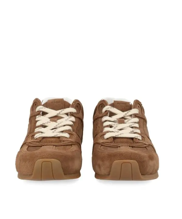 ALOHAS Suede Round Head Front Tie Sneakers