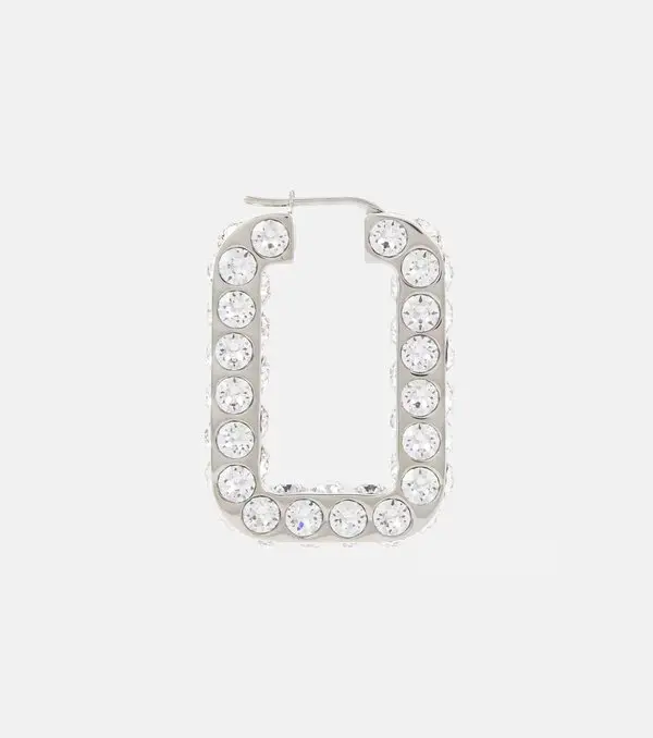 Amina Muaddi Charlotte Embellished Hoop Earrings