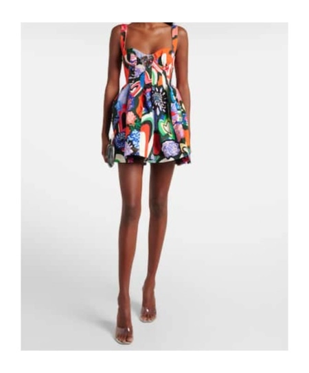 AREA Printed Cotton Minidress