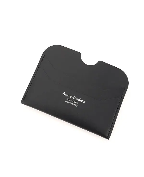 Acne Studios Logo Printed Cut-out Detailed Cardholder