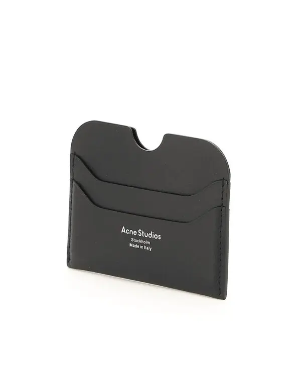 Acne Studios Logo Printed Cut-out Detailed Cardholder