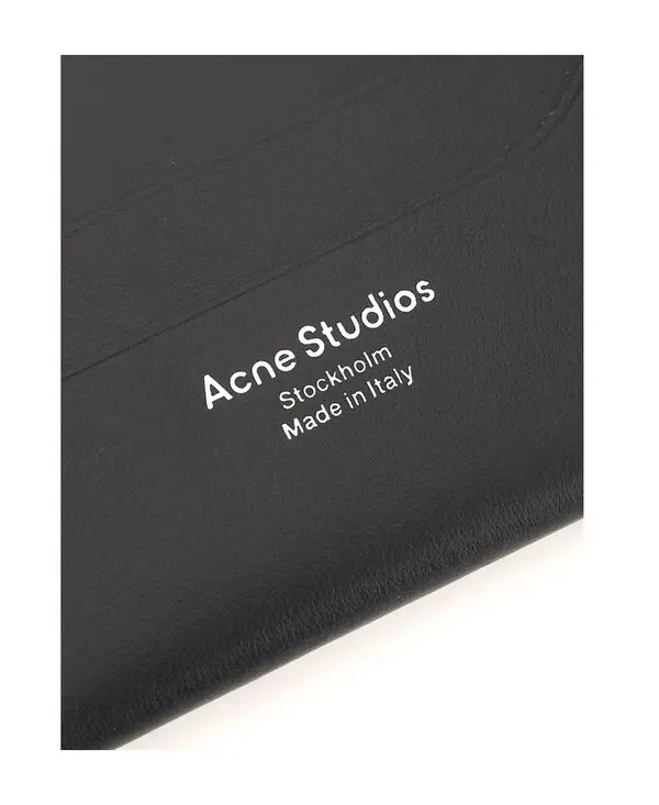 Acne Studios Logo Printed Cut-out Detailed Cardholder