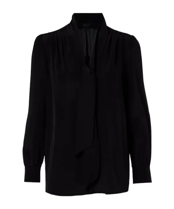 NILI LOTAN Tie-collar Silk Shirt