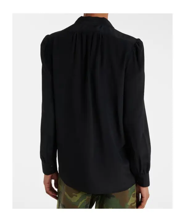 NILI LOTAN Tie-collar Silk Shirt