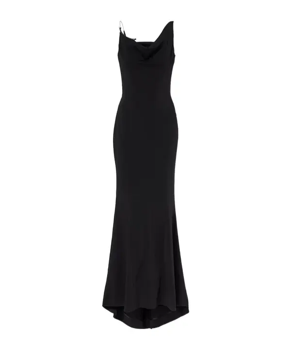 MUGLER Asymmetric Crepe Dress Skirt