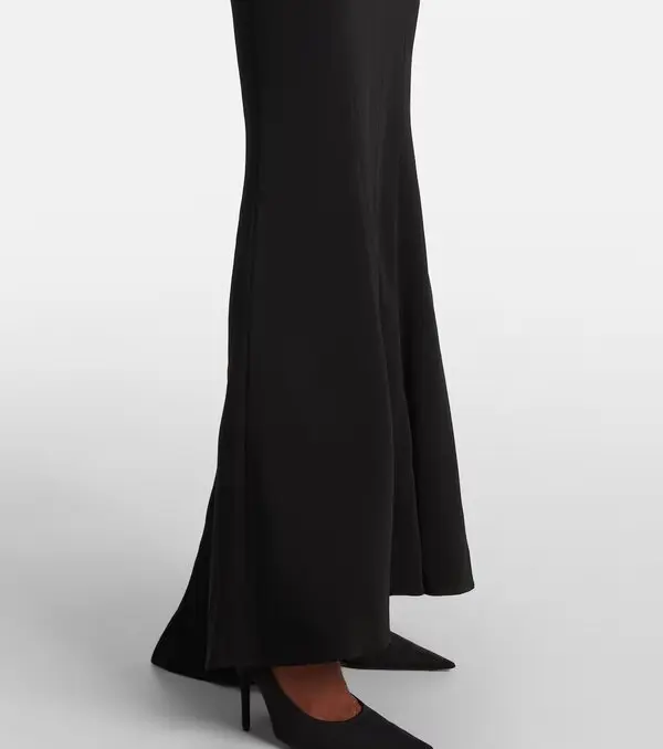 MUGLER Asymmetric Crepe Dress Skirt
