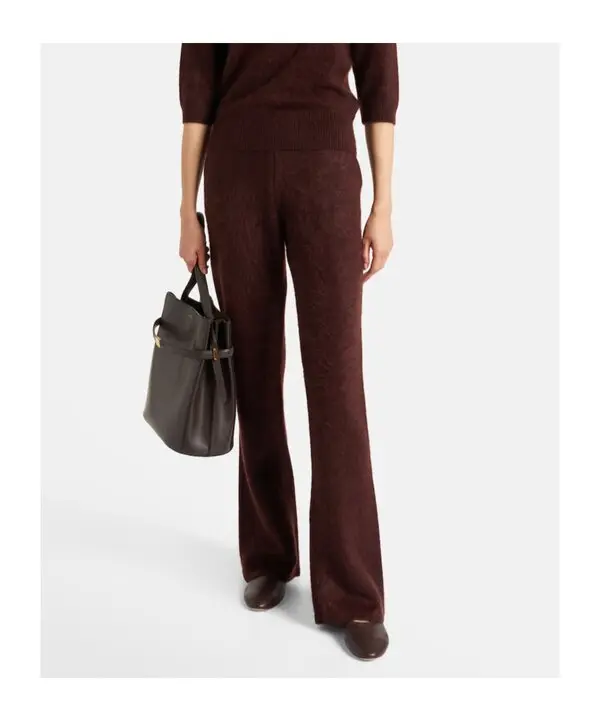 Dorothee Schumacher Fluffy Statement Wool And Cashmere-blend Flared Pants