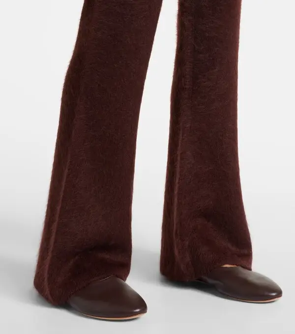 Dorothee Schumacher Fluffy Statement Wool And Cashmere-blend Flared Pants