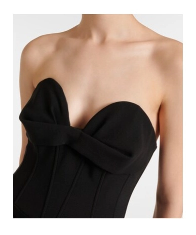 Magda Butrym Draped Wool-blend Bustier Dress