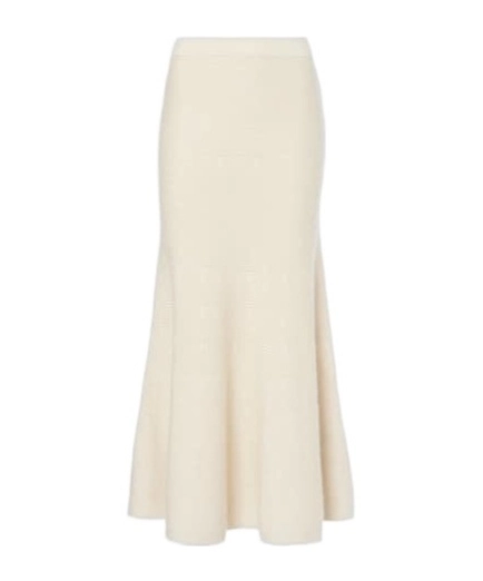 Gabriela Hearst Manni Knitted Cashmere Maxi Skirt - White