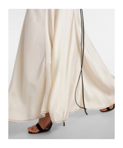 Victoria Beckham Gathered Open-back Crepe Satin Gown