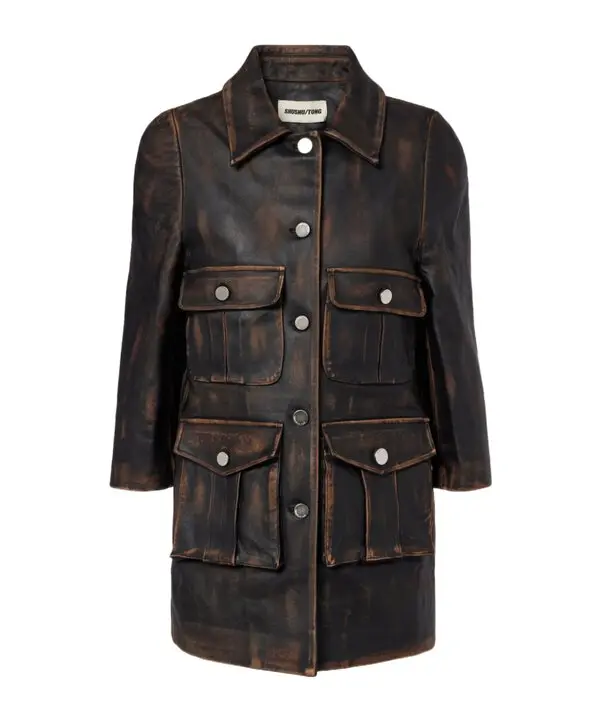 SHUSHU/TONG Leather Jacket - Black