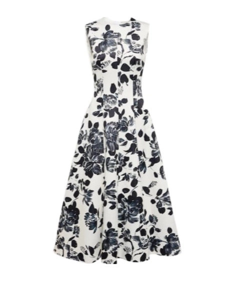 EMILIA WICKSTEAD Mara Floral Twill Midi Dress - White