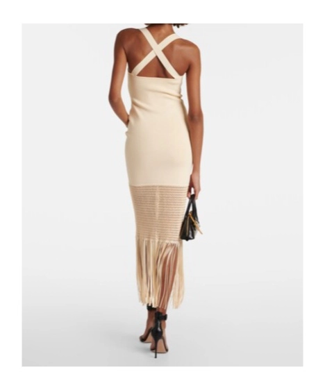 Galvan Diana Fringed Midi Dress