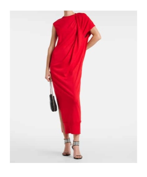 Stella McCartney Draped Wool Maxi Dress
