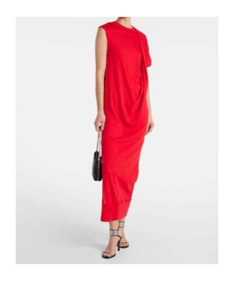 Stella McCartney Draped Wool Maxi Dress