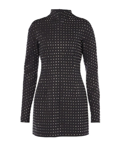 Sportmax Rhinestone-embellished Jersey Minidress