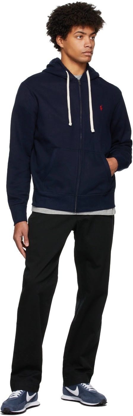 Polo Ralph Lauren Navy Blue Logo Hooded Cardigan