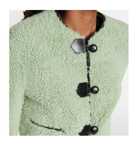 BLANCHA Leather-trimmed Shearling Jacket