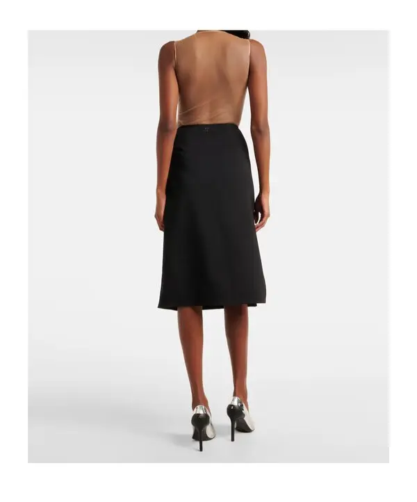 COURREGES Wool-blend Midi Skirt