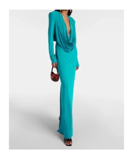 Magda Butrym Draped Jersey Maxi Dress