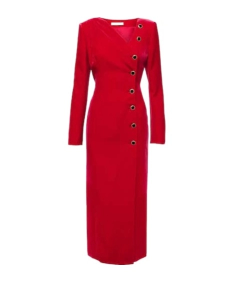 Alessandra Rich Velvet Midi Dress