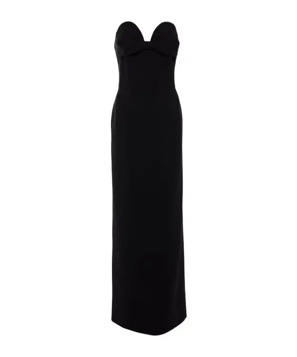 Magda Butrym Draped Wool-blend Bustier Gown