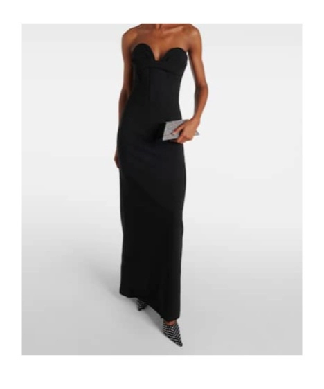 Magda Butrym Draped Wool-blend Bustier Gown