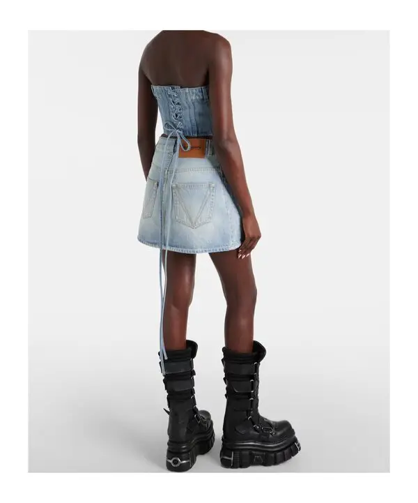 Vetements Cotton Denim Corset