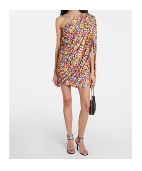 Stella McCartney Floral One-shoulder Minidress