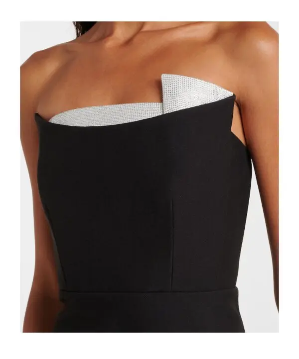 Roland Mouret Embellished Bustier Midi Dress