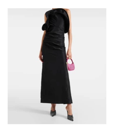 Magda Butrym Floral-appliqué Silk Taffeta Gown