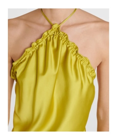 Attico Feather-trimmed Satin Gown