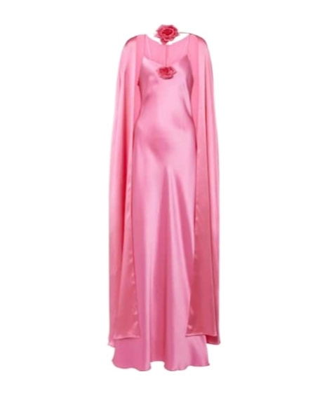 RODARTE Caped Silk Gown - Pink