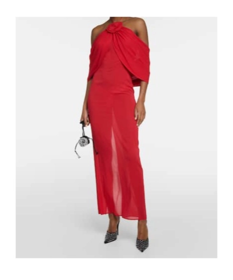 Magda Butrym Floral-appliqué Silk Blend Gown
