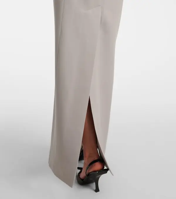 Wardrobe.NYC Straight High Waist Skirt With Back Slit Detail