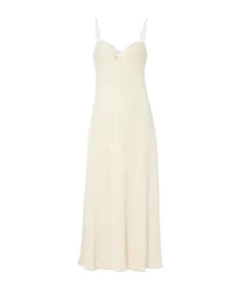 Johanna Ortiz Cutout Maxi Dress With Thin Straps And Open Back - White