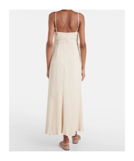 Johanna Ortiz Cutout Maxi Dress With Thin Straps And Open Back - White