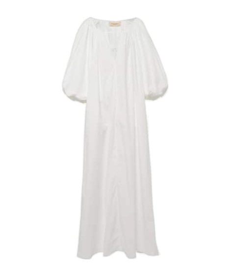 ADRIANA DEGREAS Puff-sleeve Maxi Dress - White