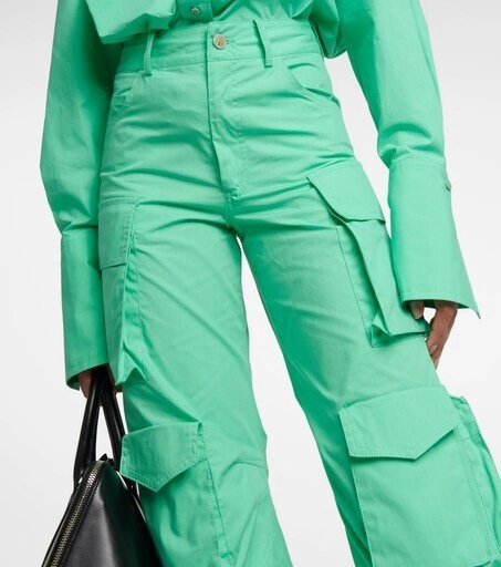 Attico Fern Cotton Canvas Cargo Pants