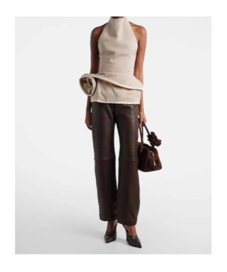 Magda Butrym Leather Straight Pants