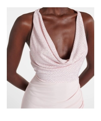 David Koma Crystal-embellished Midi Dress