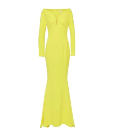 SAFIYAA LONDON Long Sleeve Fishtail Gown