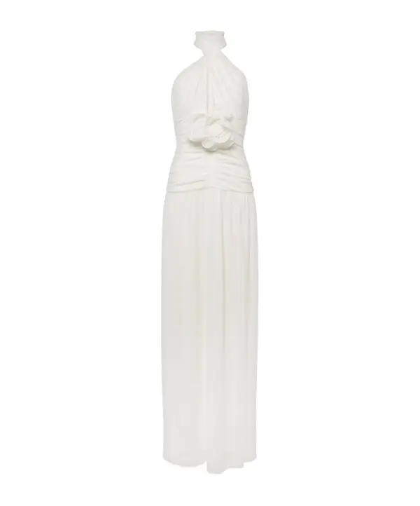 Rebecca Vallance Guinevere Floral-appliqué Gown - White