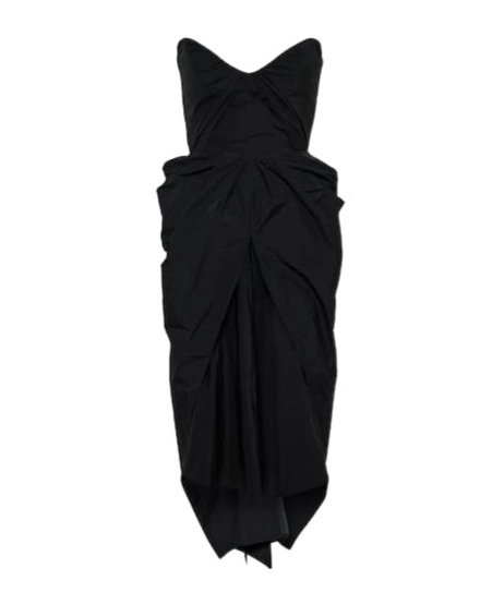 Maticevski Fincher Draped Bustier Midi Dress - Black