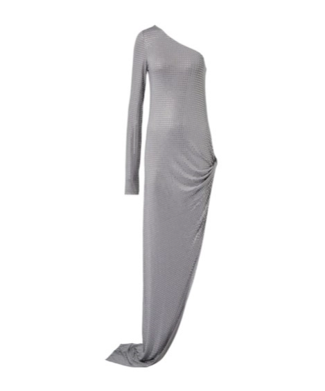 Attico Crystal-embellished One-shoulder Gown